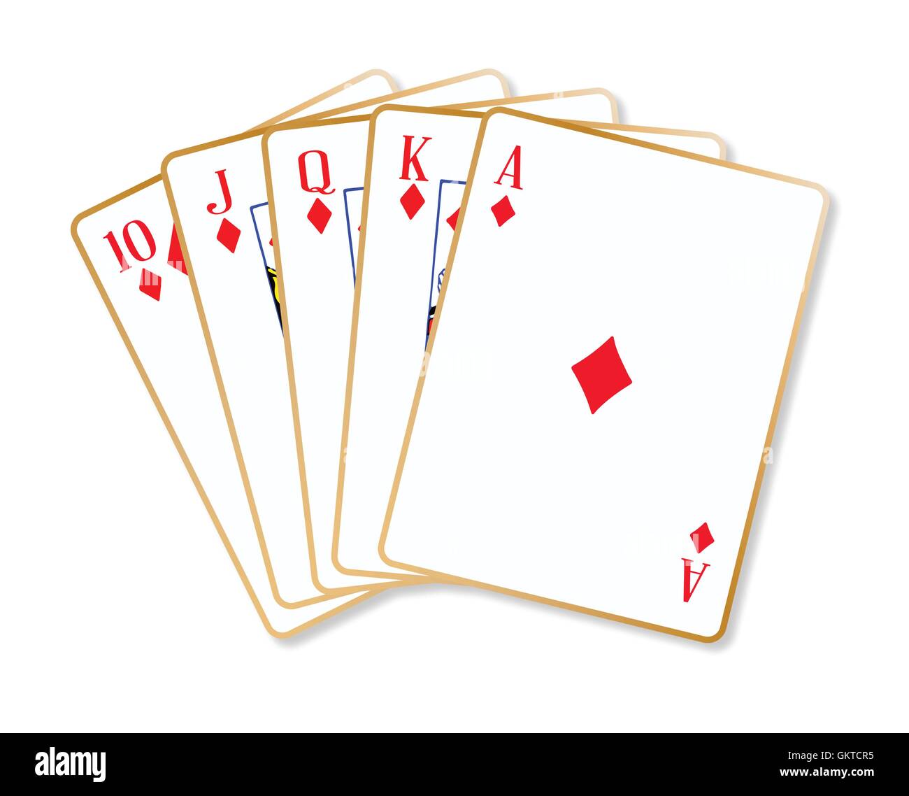 Ace Diamonds Flush Stock Vector Image & Art - Alamy