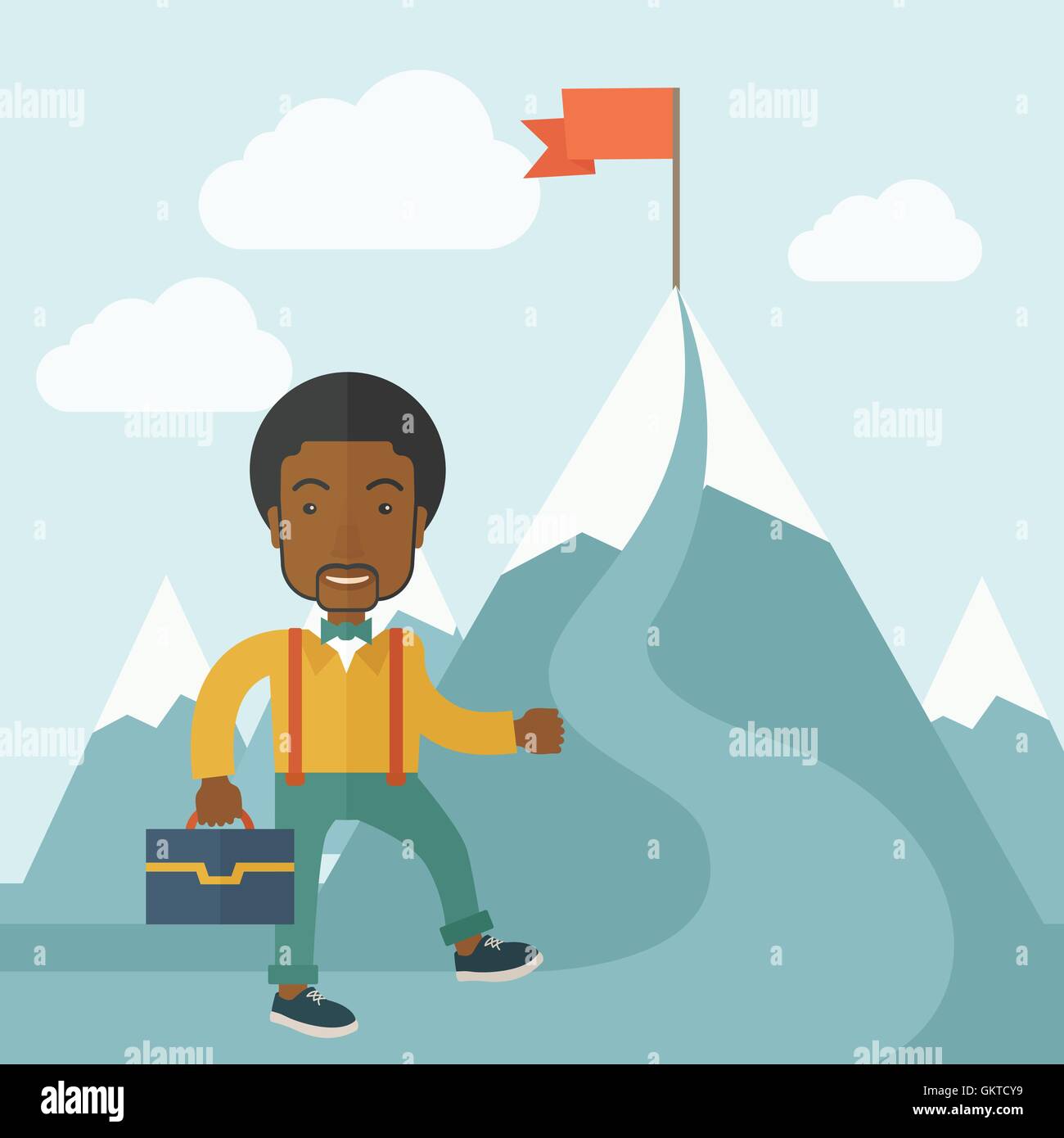 African american guy in blue Stock Vector Images - Alamy