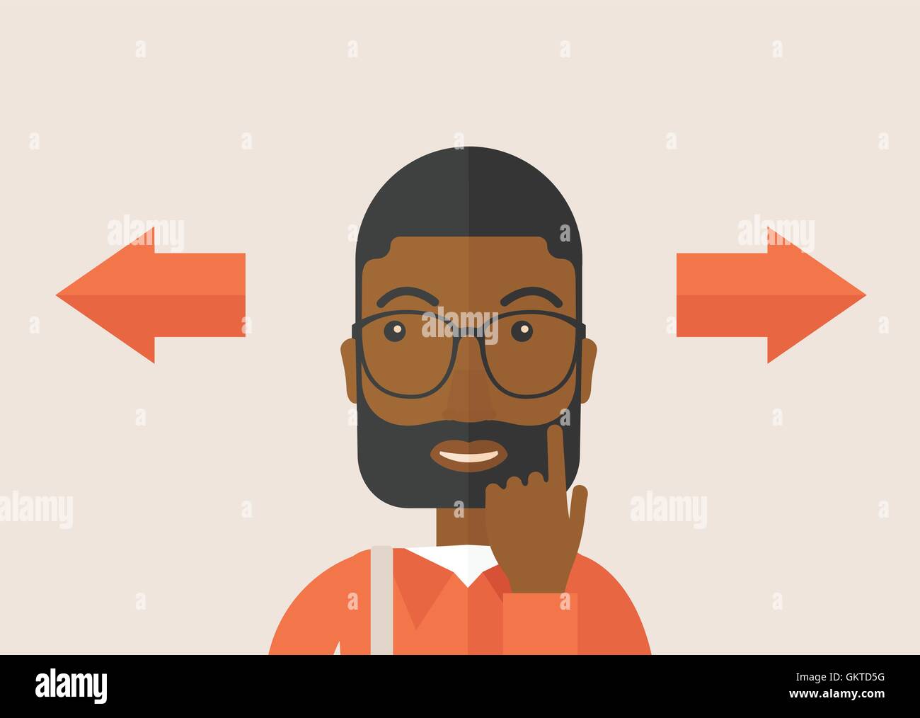 Man with arrow left and right Stock Vector Image & Art - Alamy