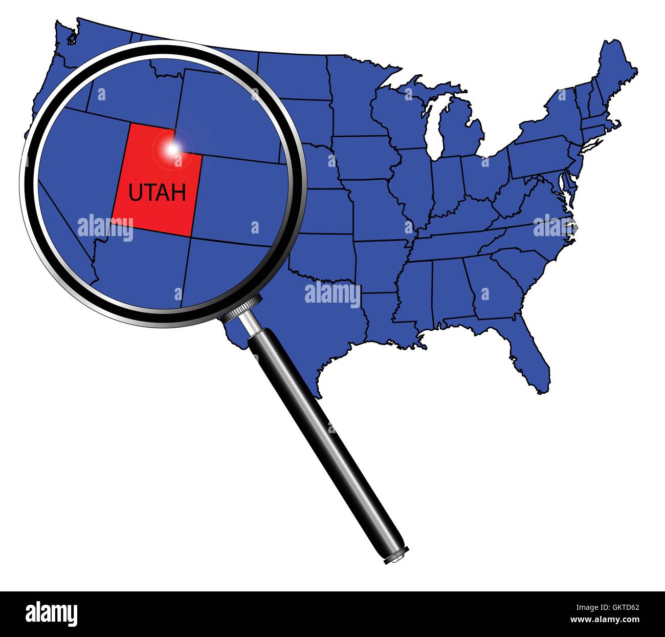 Utah united states map Cut Out Stock Images & Pictures - Alamy