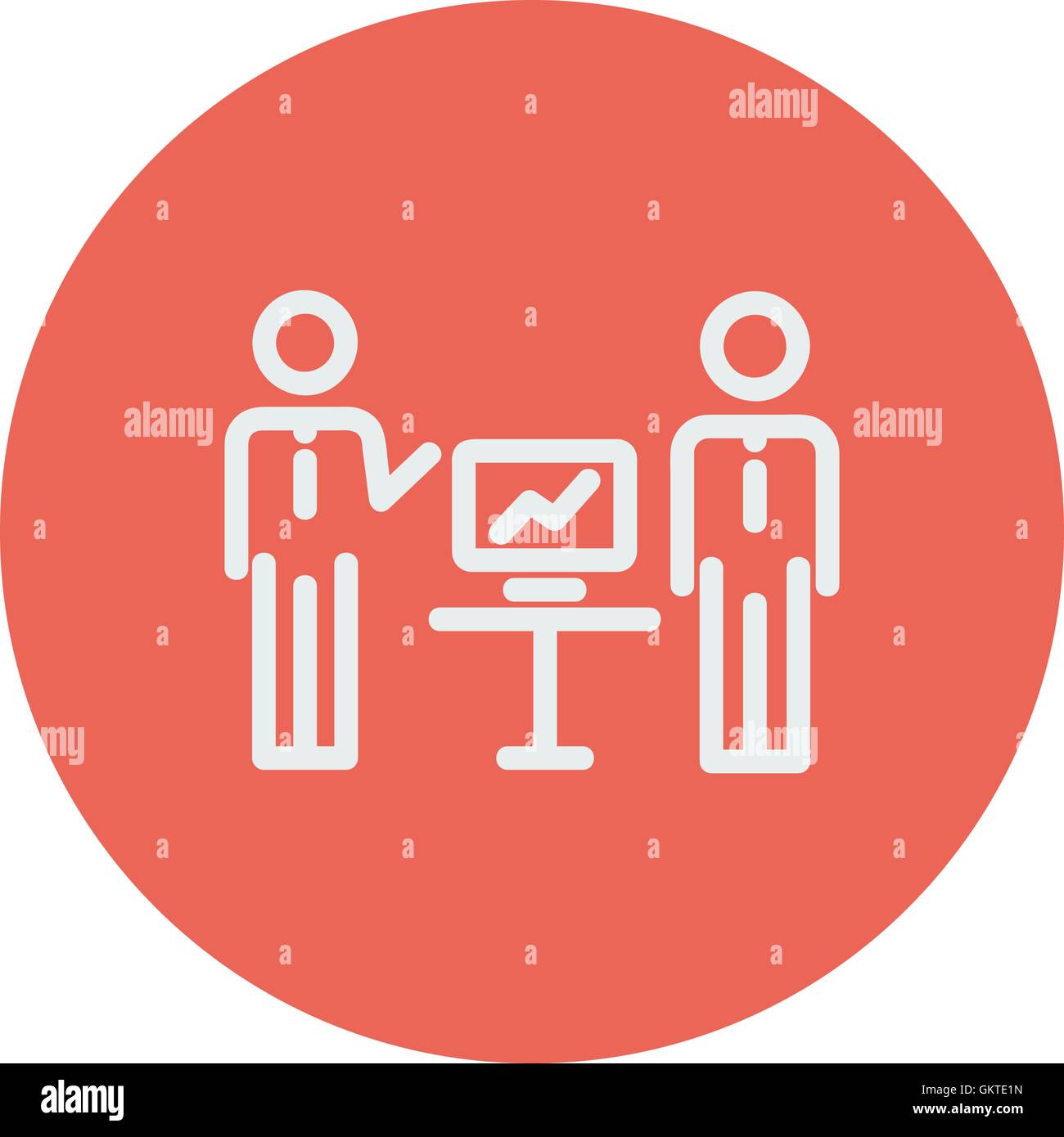 Meeting report line icon Stock Vector Images - Alamy