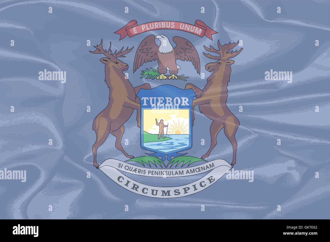 Michigan state flag hi-res stock photography and images - Alamy