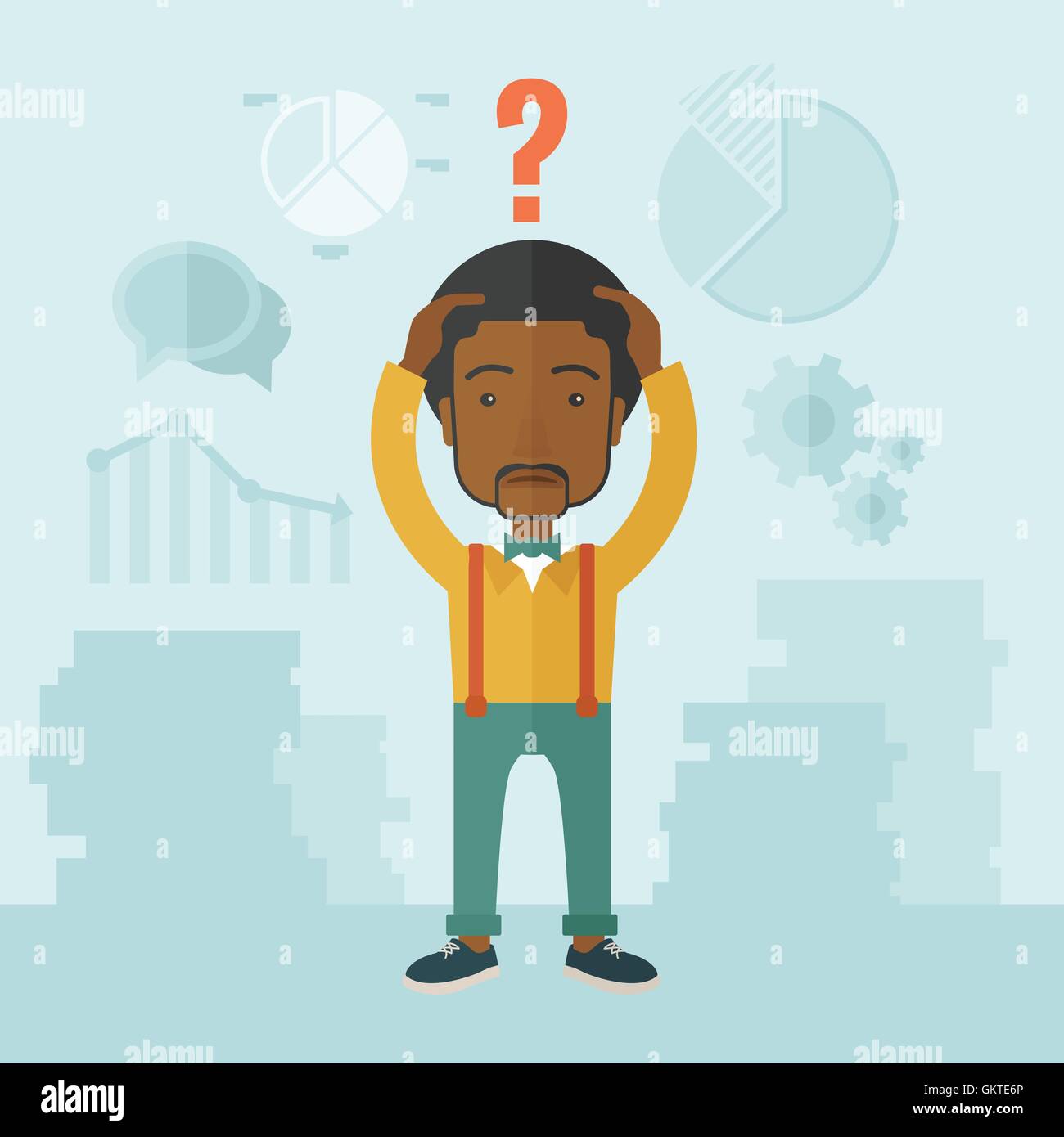 Man looking answer question Stock Vector Images - Alamy