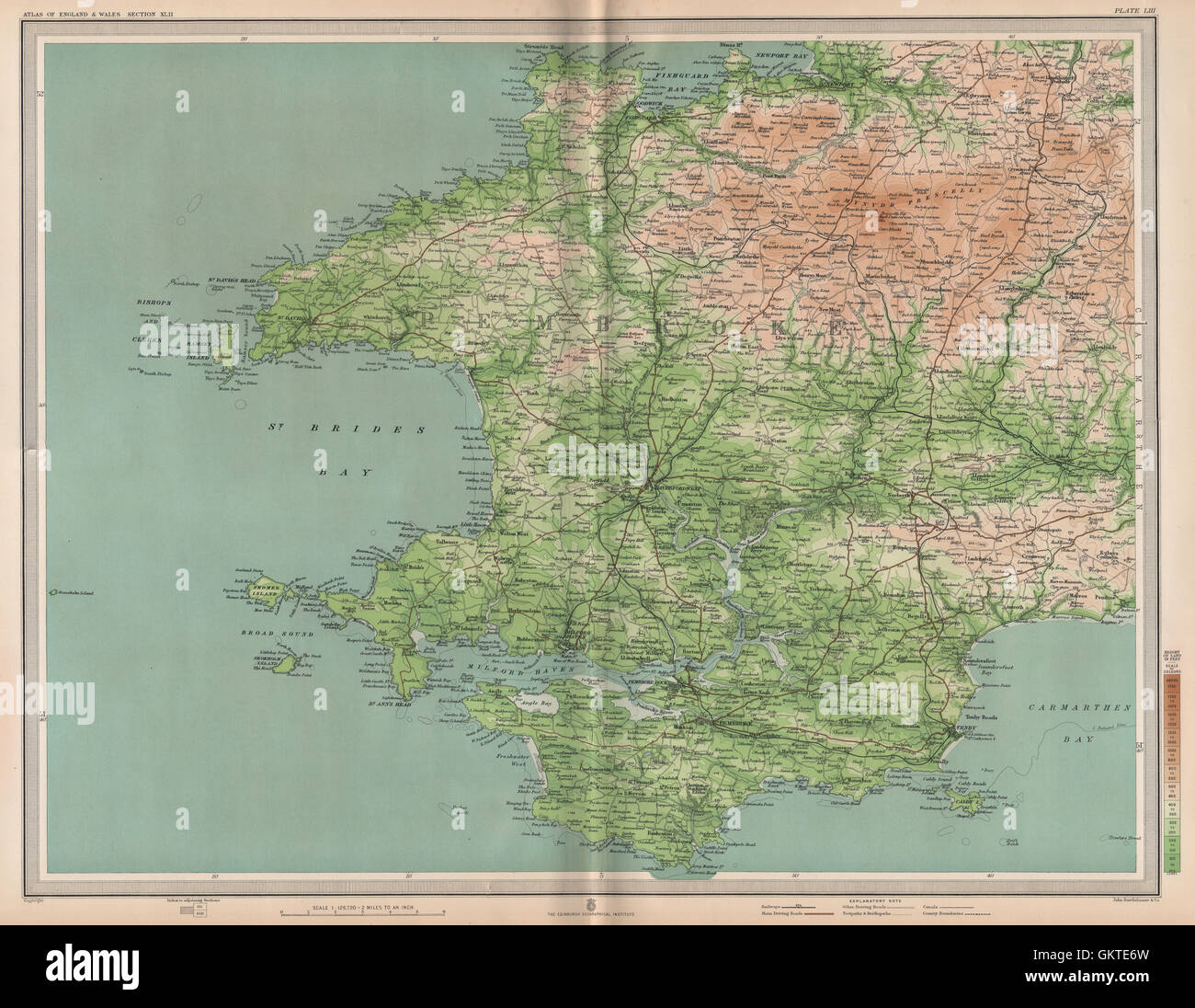 Map of haverfordwest hi-res stock photography and images - Alamy