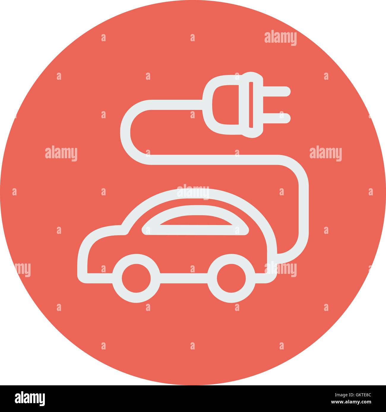 Plug icon in thin Stock Vector Images - Alamy