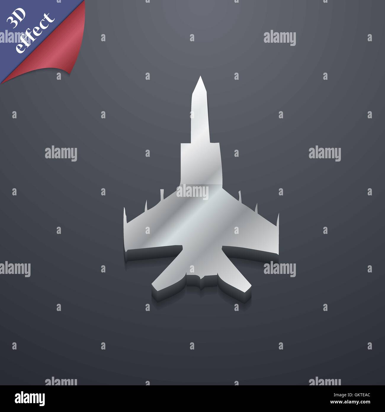 fighter icon symbol. 3D style. Trendy, modern design with space for ...