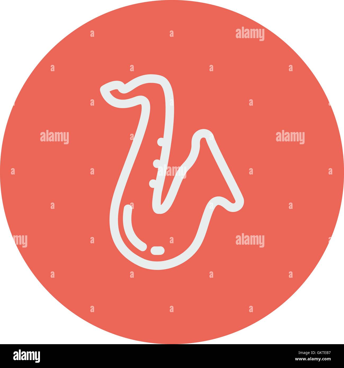Saxophone thin line icon Stock Vector Image & Art - Alamy