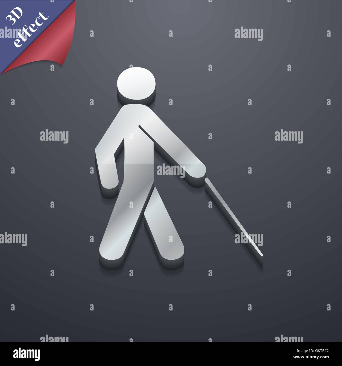 blind icon symbol. 3D style. Trendy, modern design with space for your ...