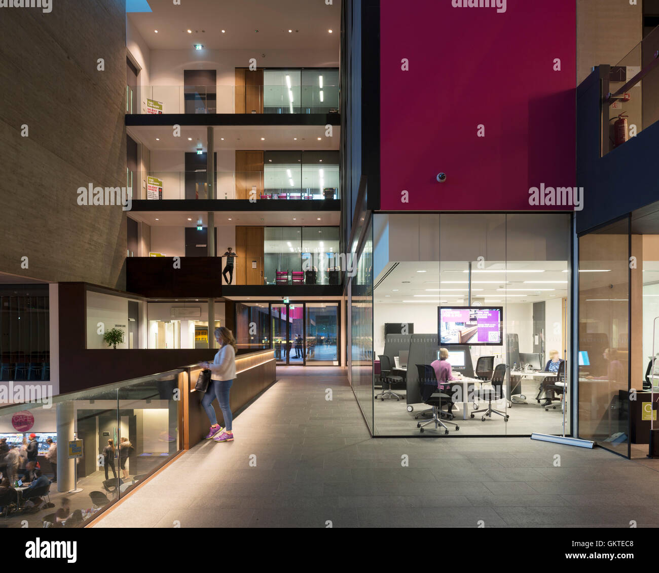 Circulation space outside Library entrance. John Henry Brookes Building ...