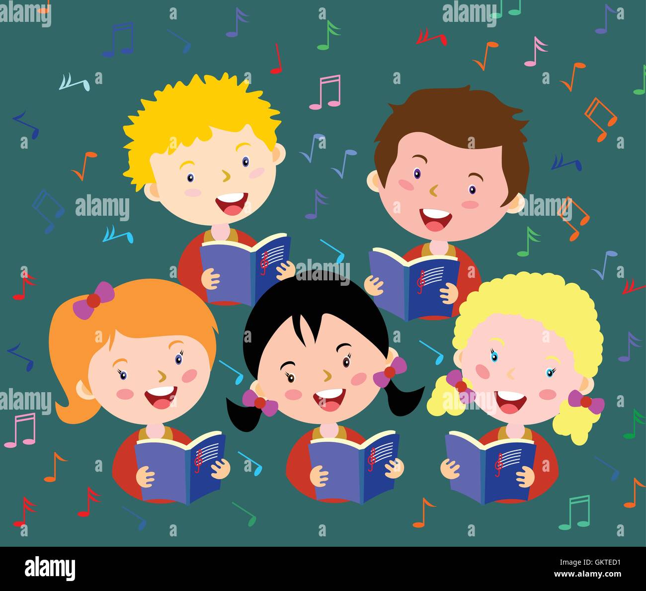 Choir singing Stock Vector Images - Alamy
