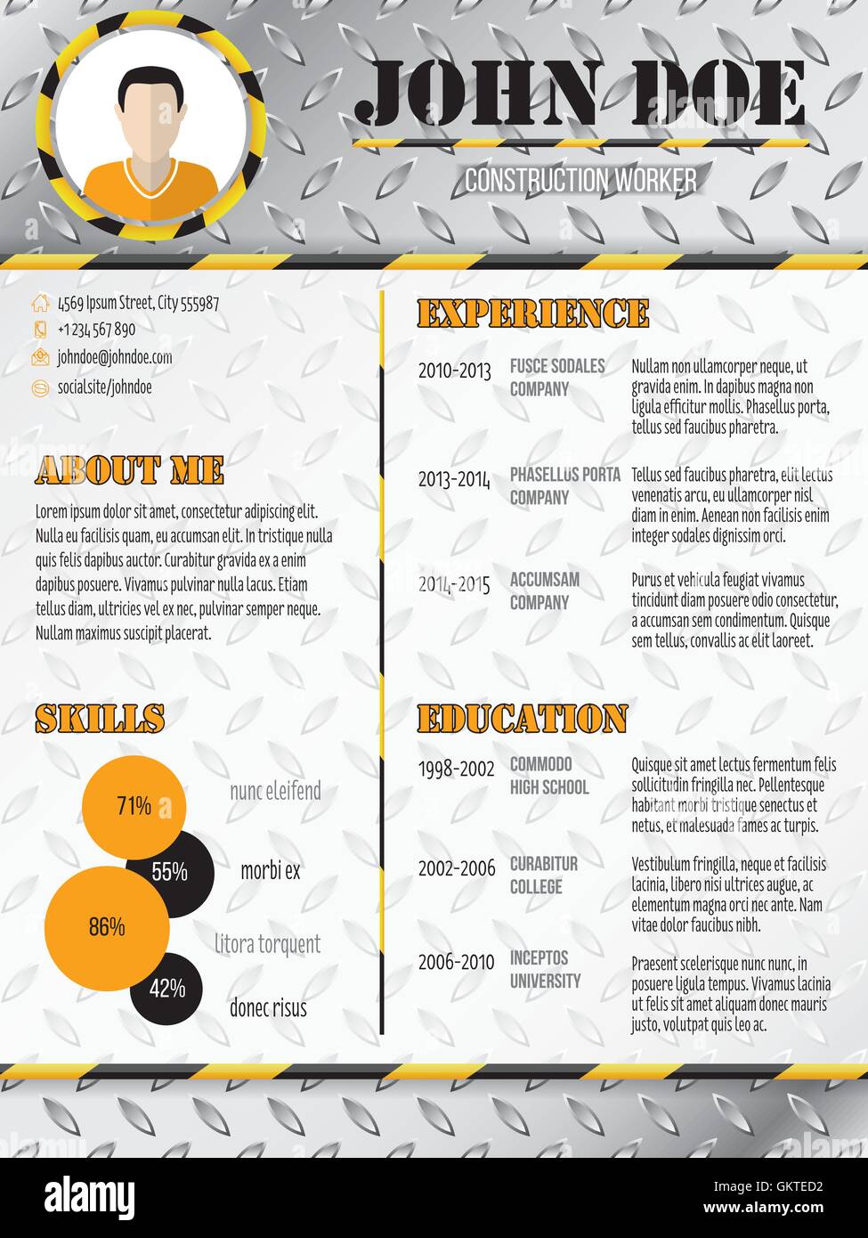 Cool cv resume template design Stock Vector Images - Alamy