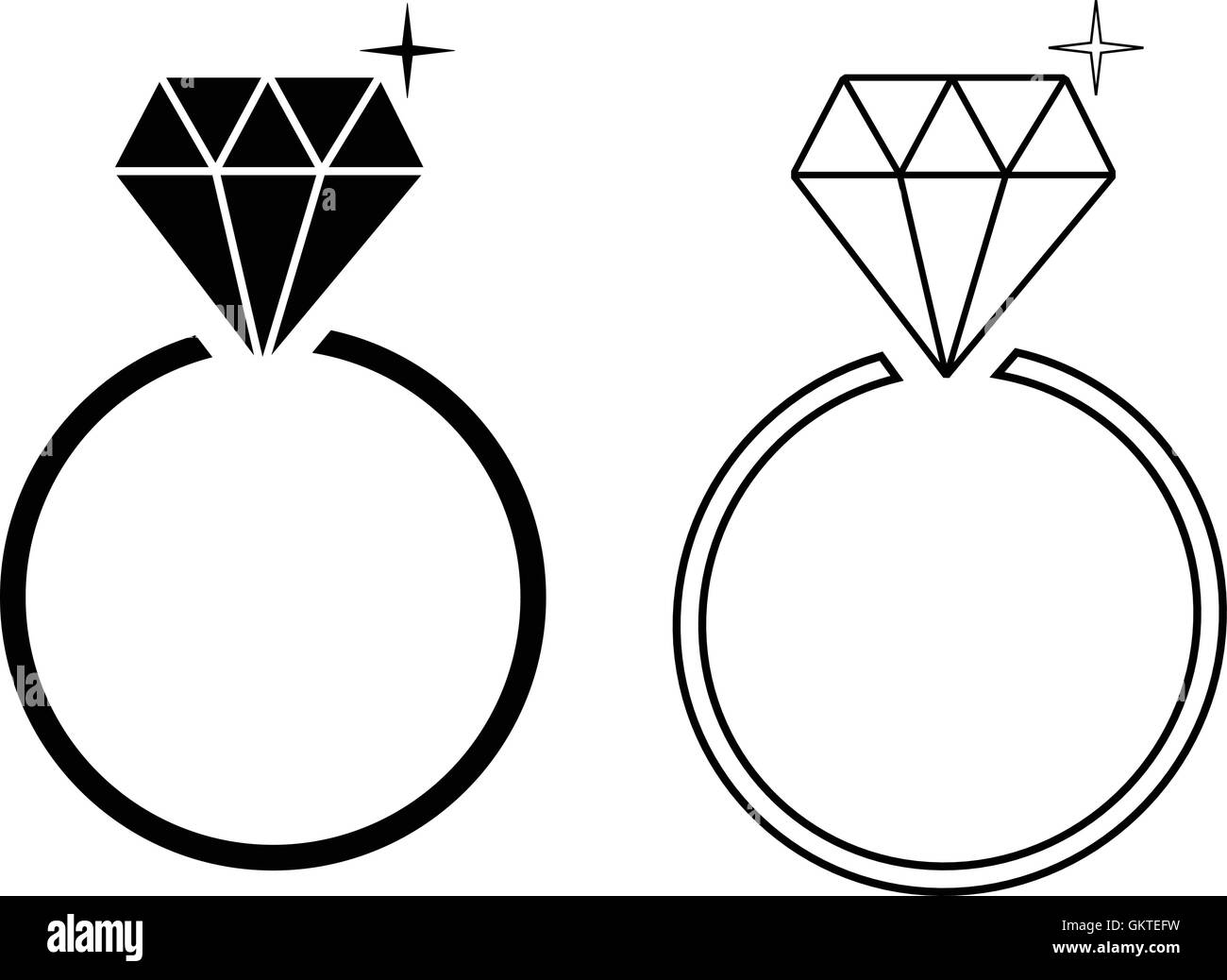 Diamond engagement ring Stock Vector Image & Art - Alamy