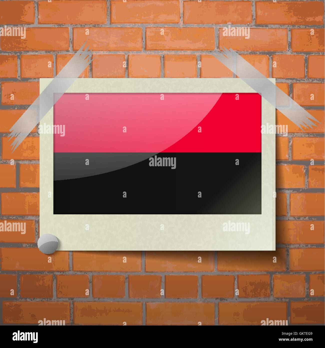 Flags Upa Scotch Taped To A Red Brick Wall Stock Vector Image And Art Alamy