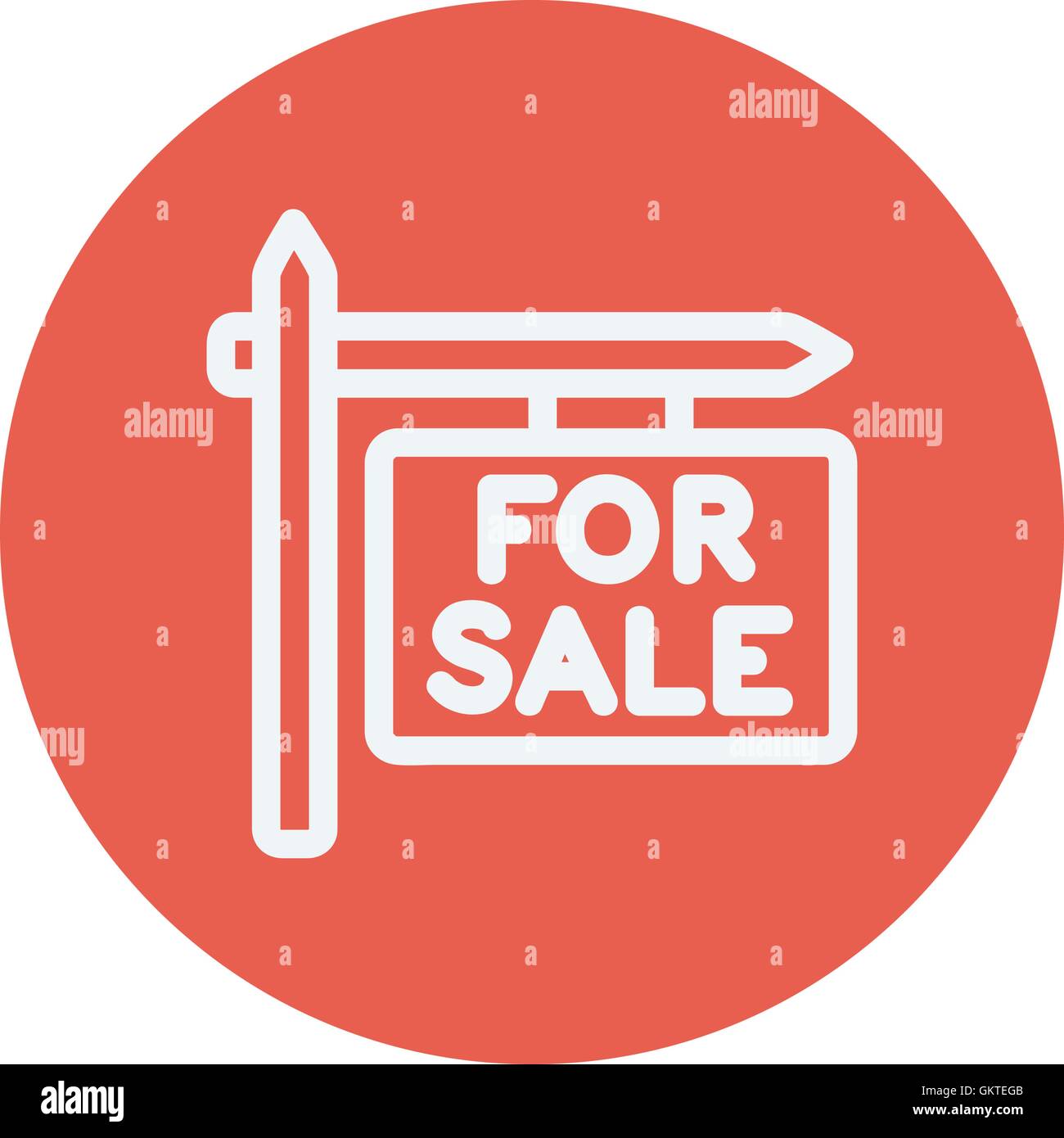 For sale sign thin line icon Stock Vector Image & Art - Alamy