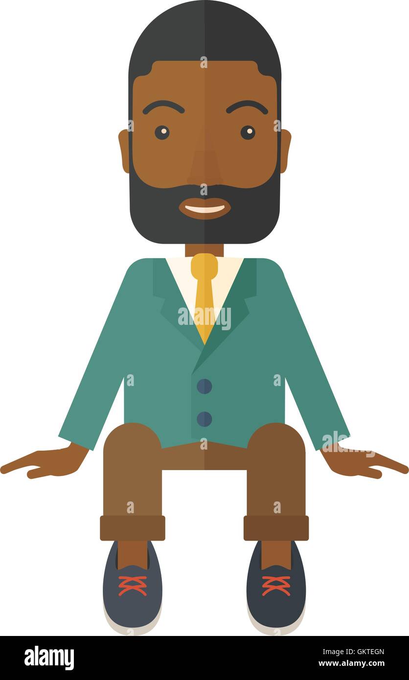 Young man thinking sitting Stock Vector Images - Alamy