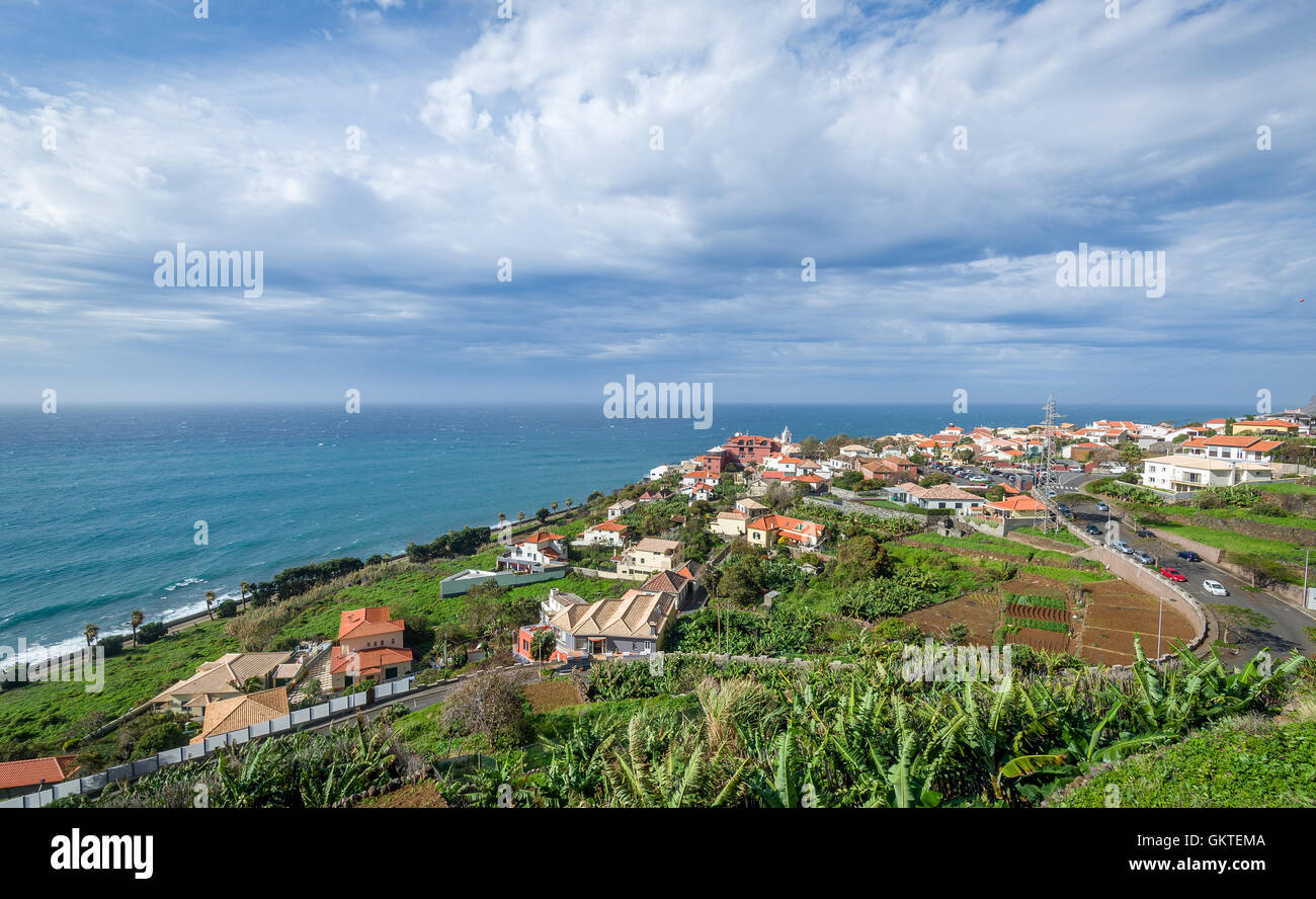 Typical Madeira island rural landscape on the south coast Stock Photo ...