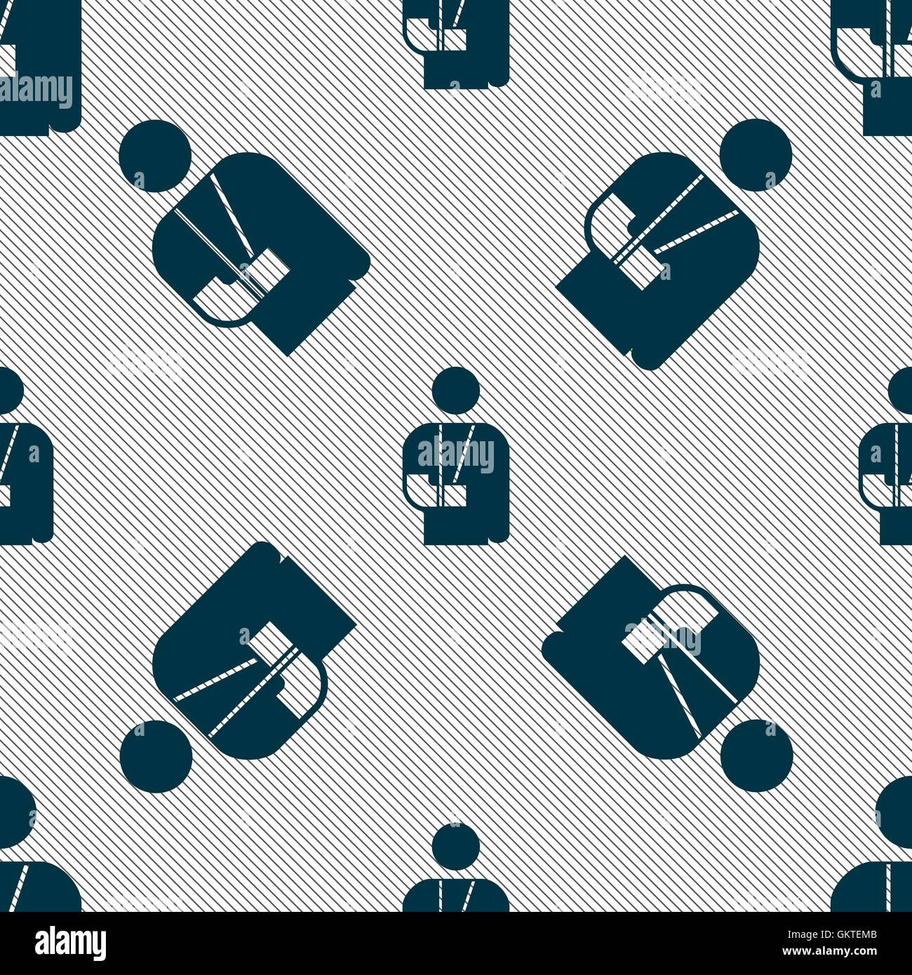 broken arm, disability icon sign. Seamless pattern with geometric ...