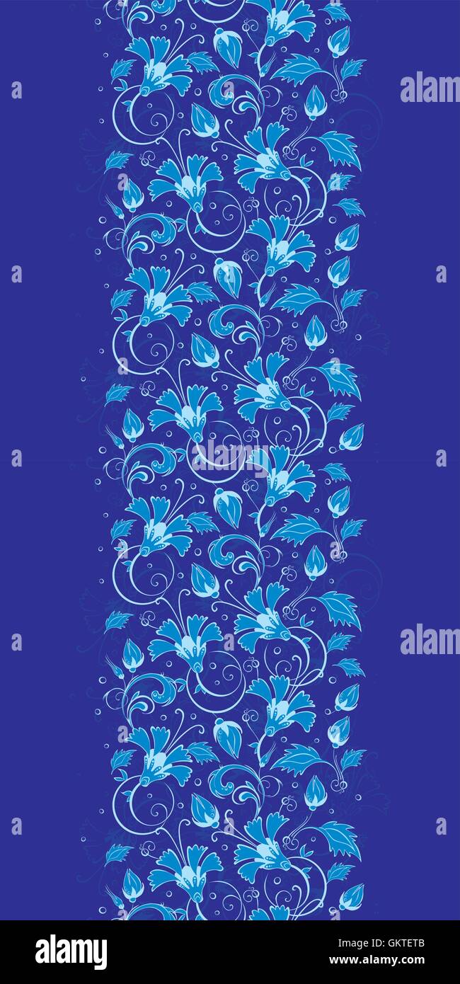 Vertical seamless floral border hi-res stock photography and images - Alamy