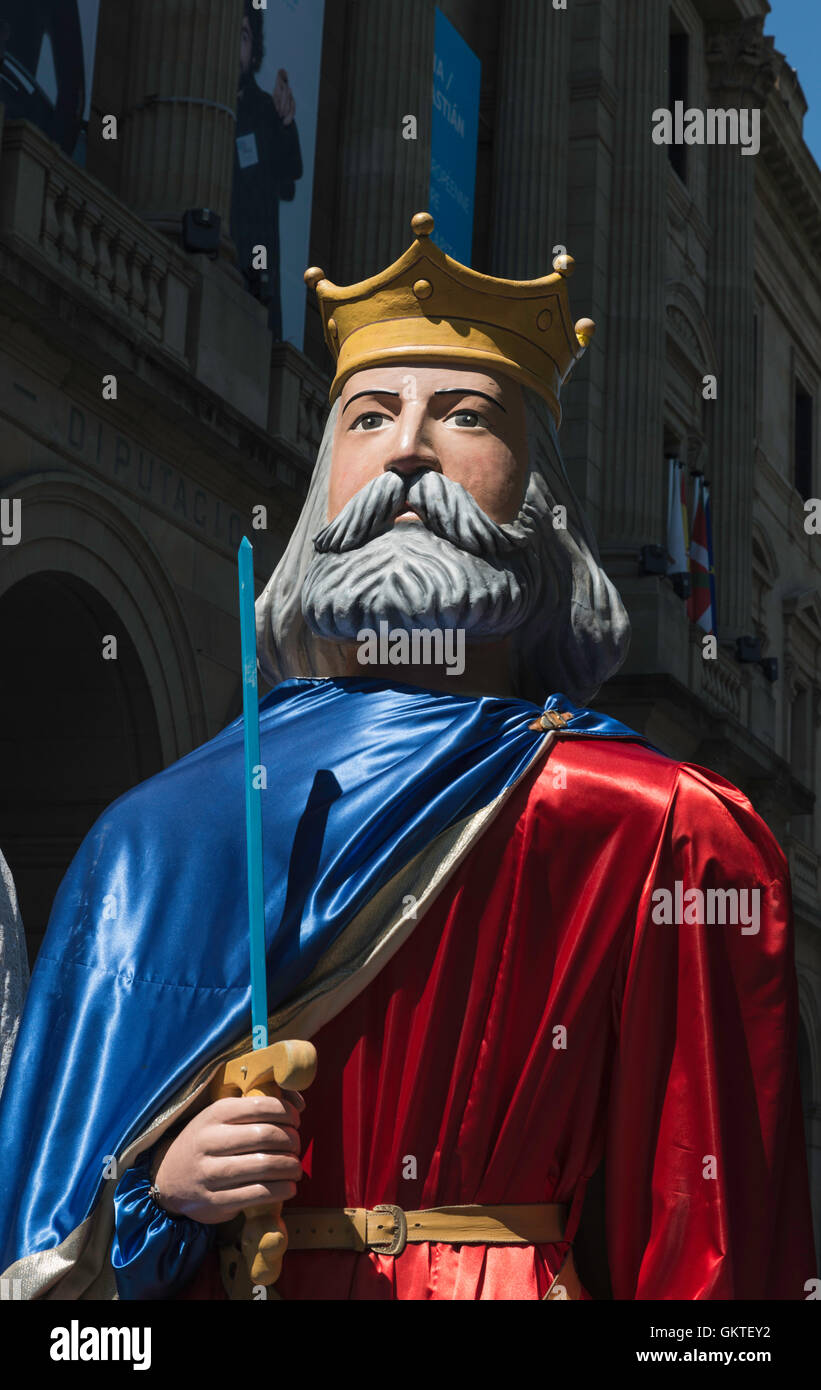 Parade of Gigantes y Cabezudos Giants and Big Heads at San Sebastian's ...