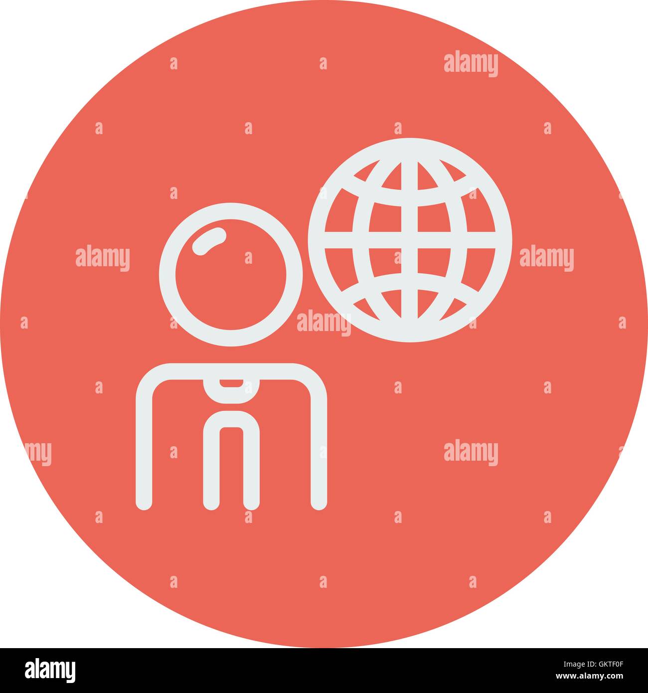 Strategy icon linear thin Stock Vector Images - Alamy