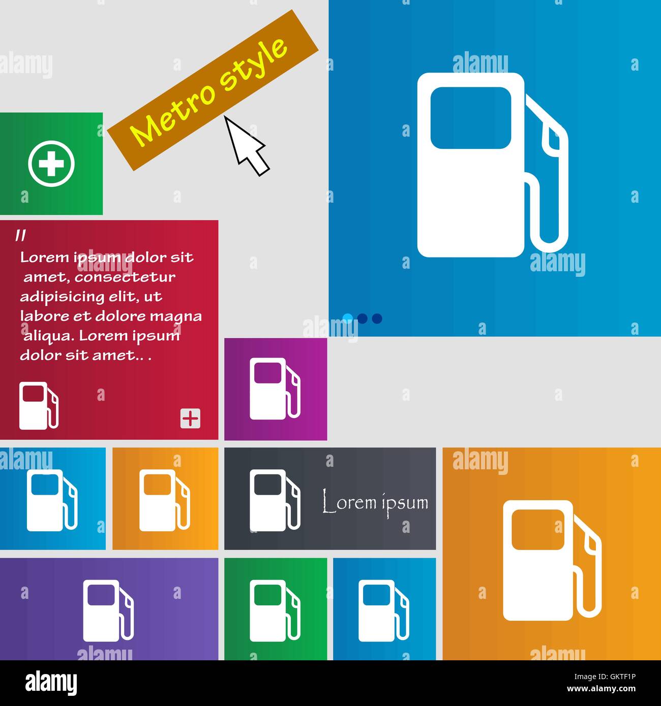Auto gas station icon sign. buttons. Modern interface website buttons ...