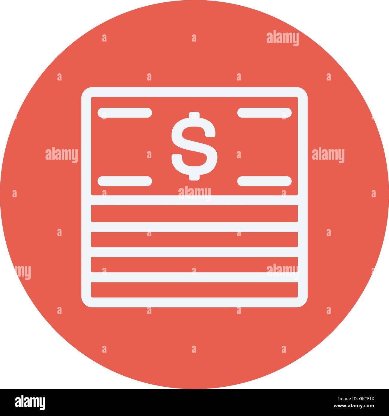 Bills icon vector line Stock Vector Images - Alamy