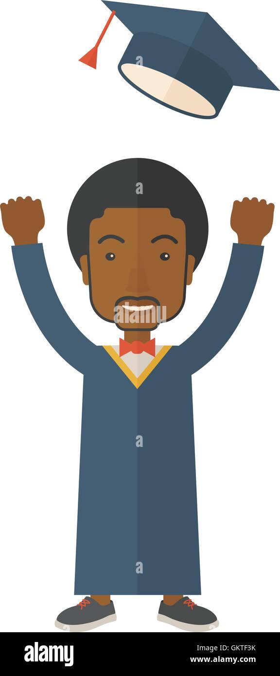 African man student smile Stock Vector Images - Alamy