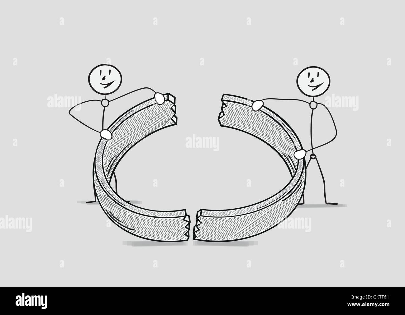 Divorce couple rings Stock Vector Images - Alamy
