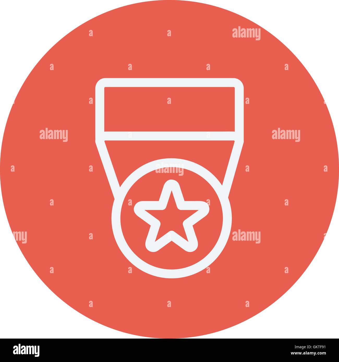 Medal line icon award hi-res stock photography and images - Alamy