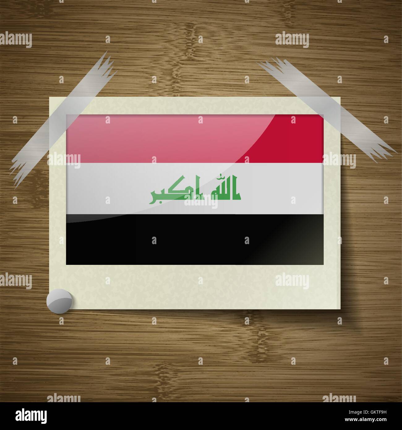 Flags Iraq at frame on wooden texture. Vector Stock Vector Image & Art ...