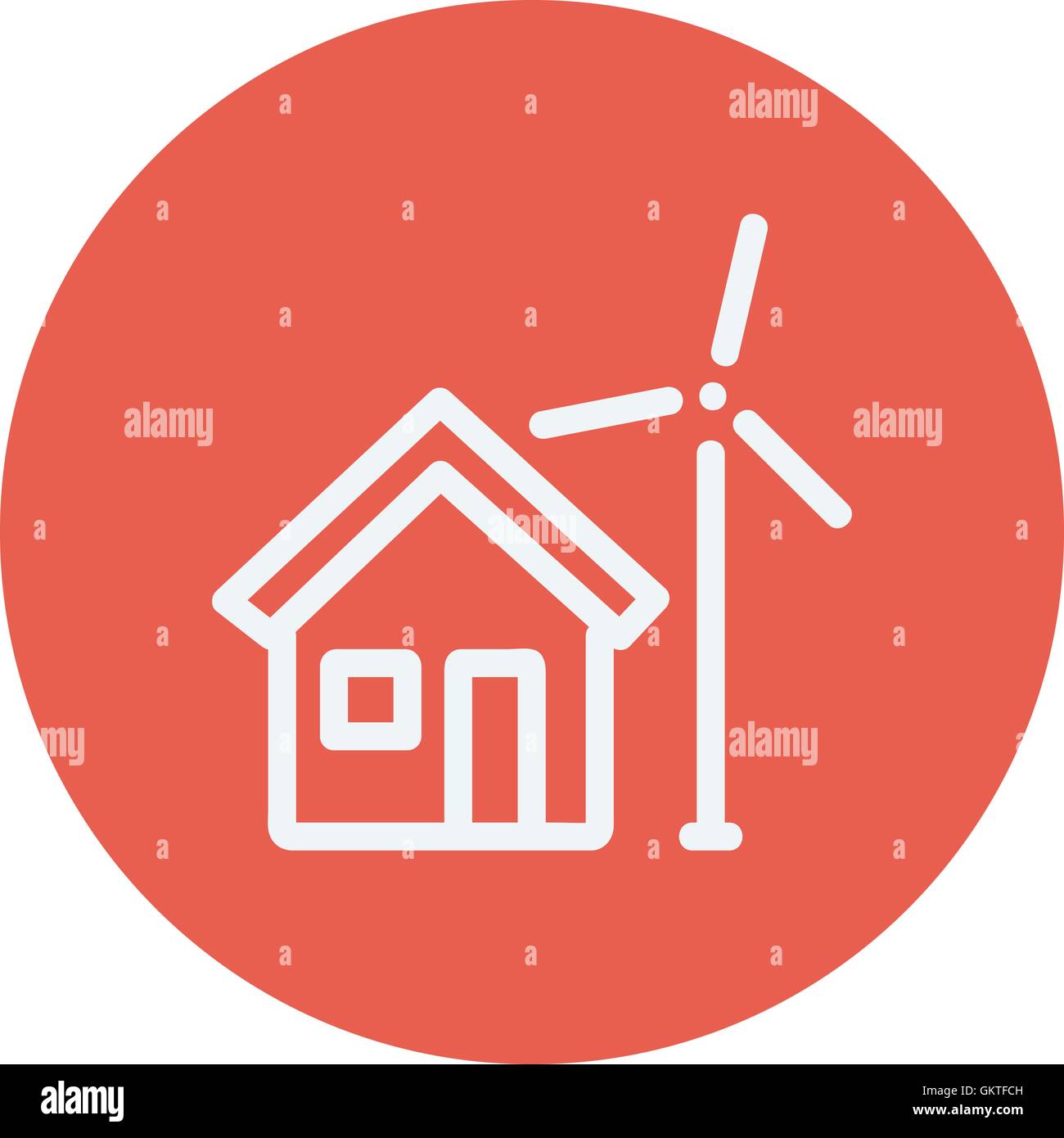 Wind generator thin line Stock Vector Images - Alamy