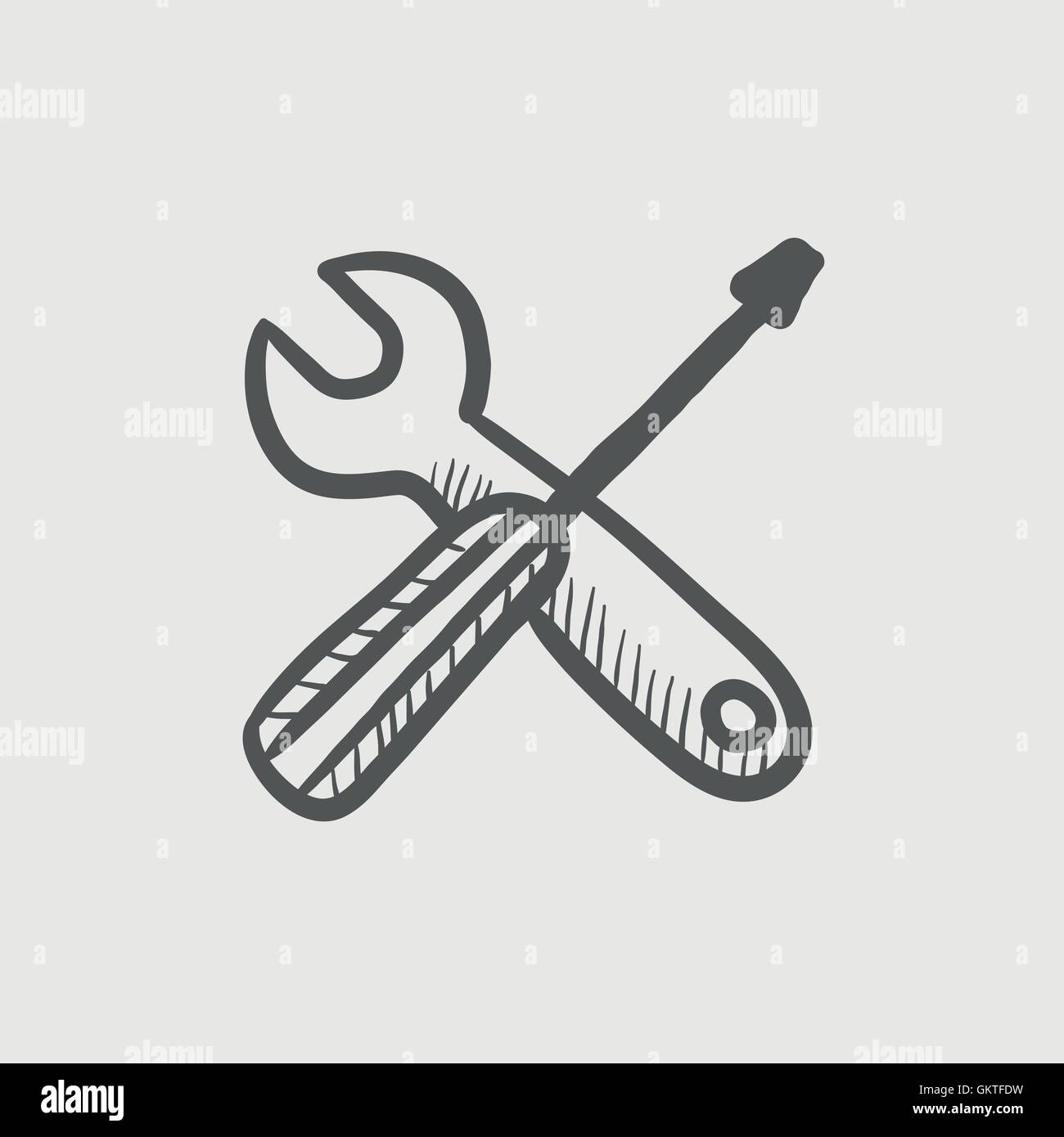 Flat cartoon wrench tools Stock Vector Images - Alamy