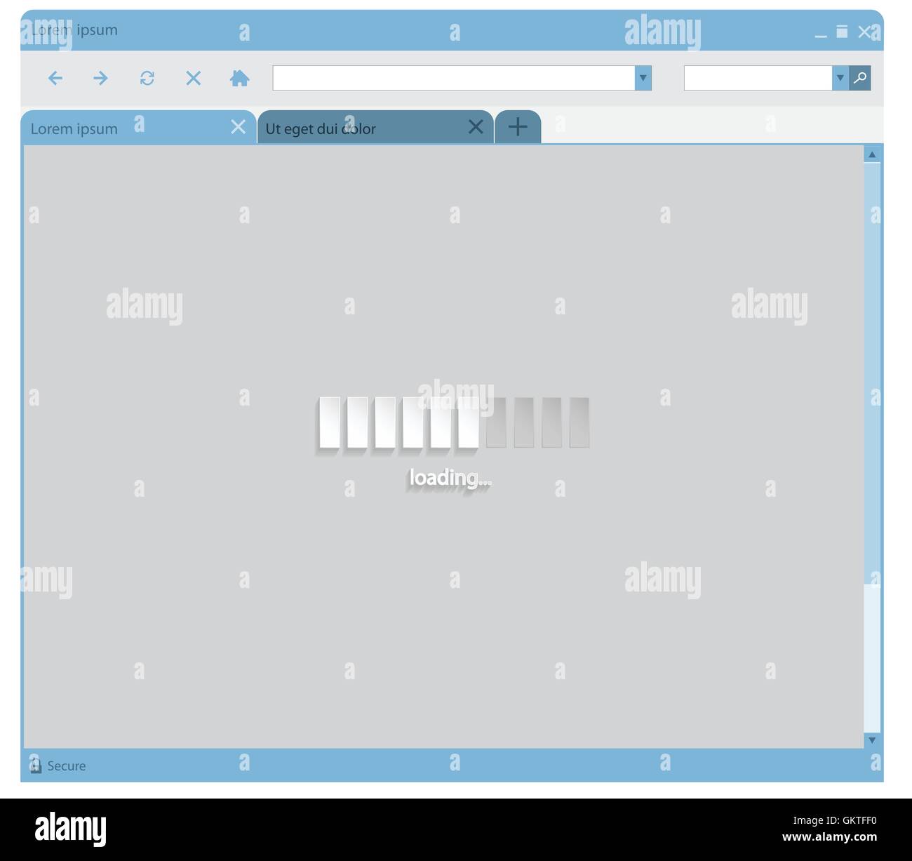 Website loading in flat style web browser Stock Vector Image & Art - Alamy