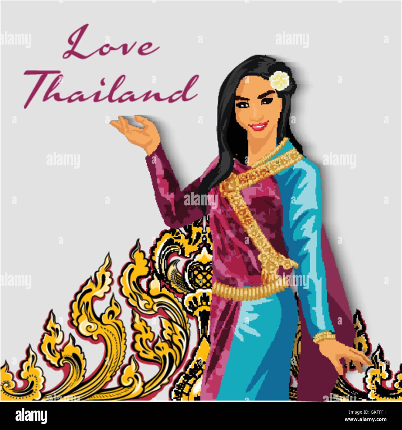 Thai flower Stock Vector Images - Alamy