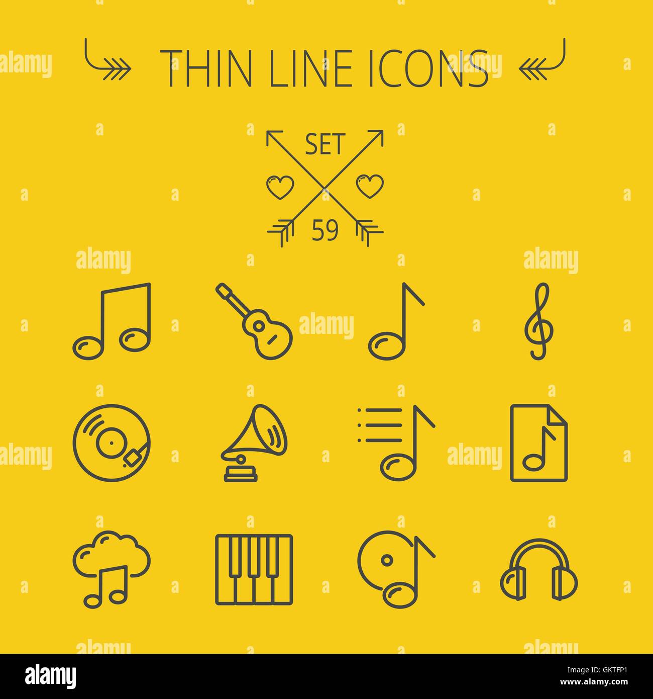 Illustration musical notes microphone hi-res stock photography and ...