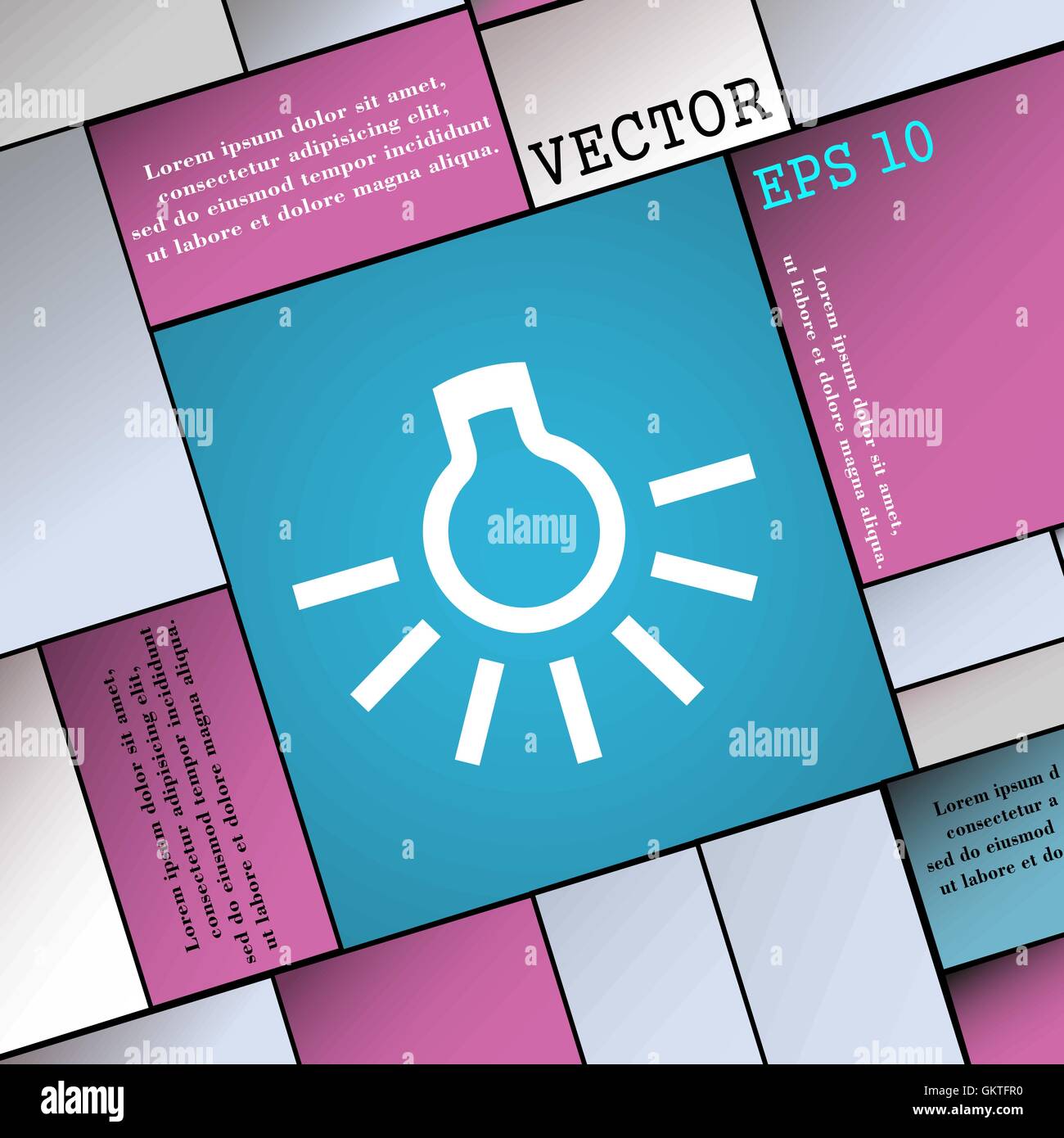 light bulb icon sign. Modern flat style for your design. Vector Stock ...