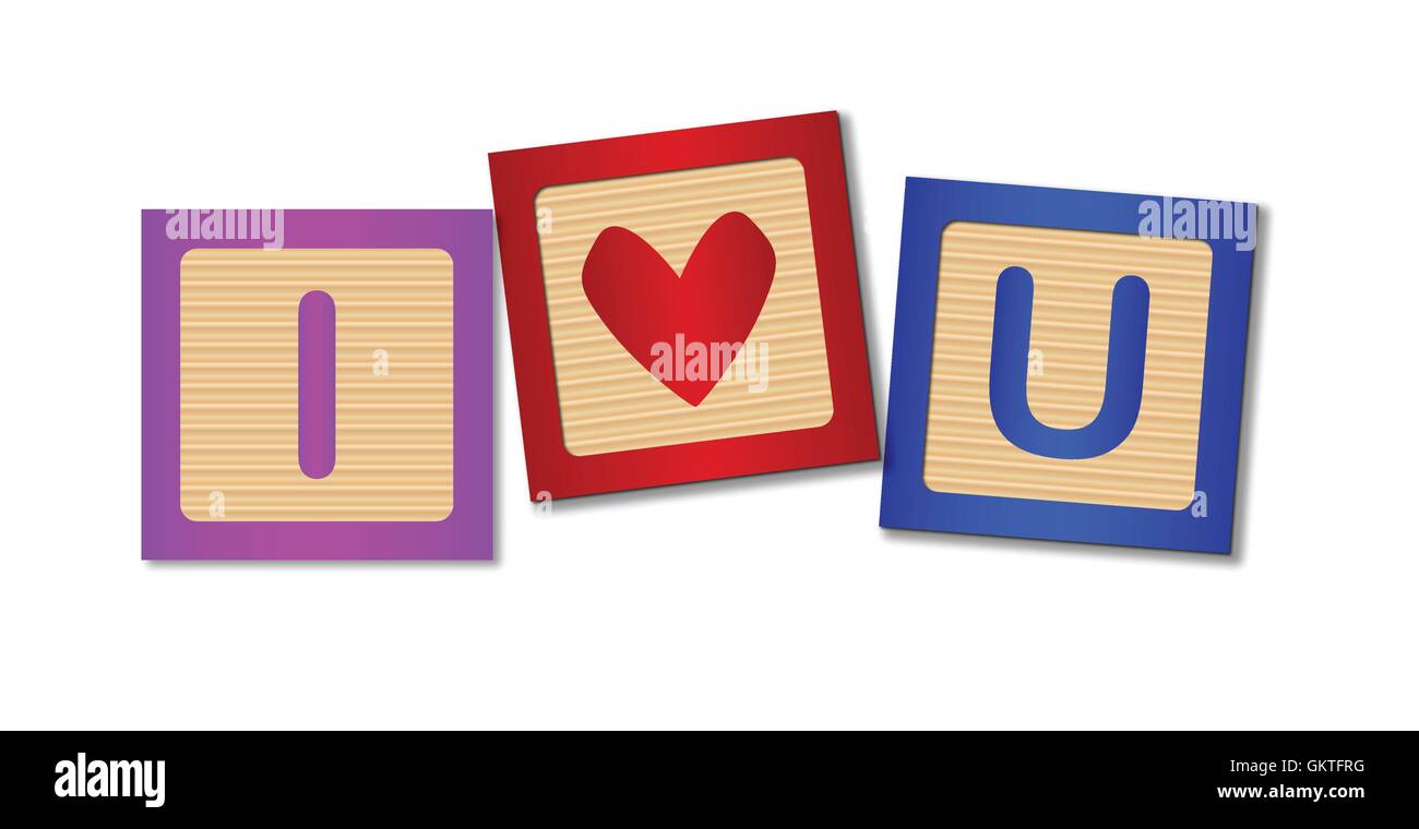 Wooden blocks letters Stock Vector Images - Alamy