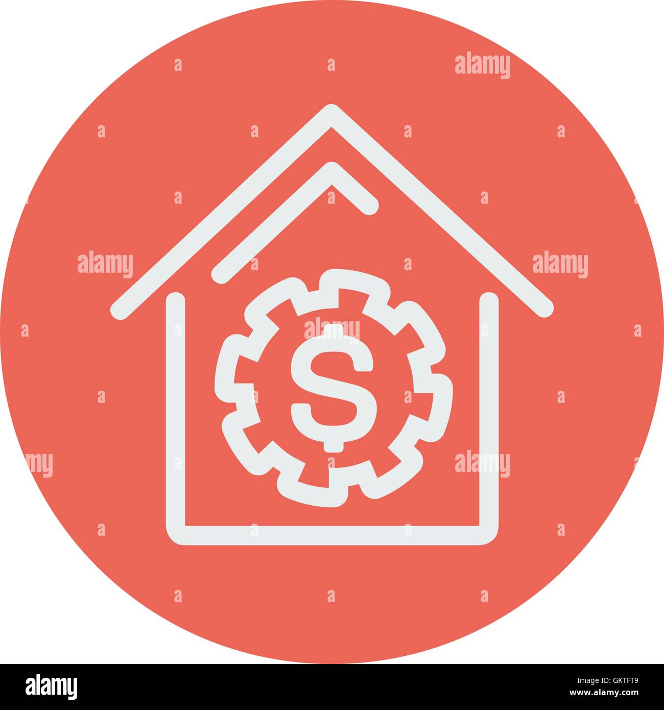 Bank building percentage line Stock Vector Images - Alamy