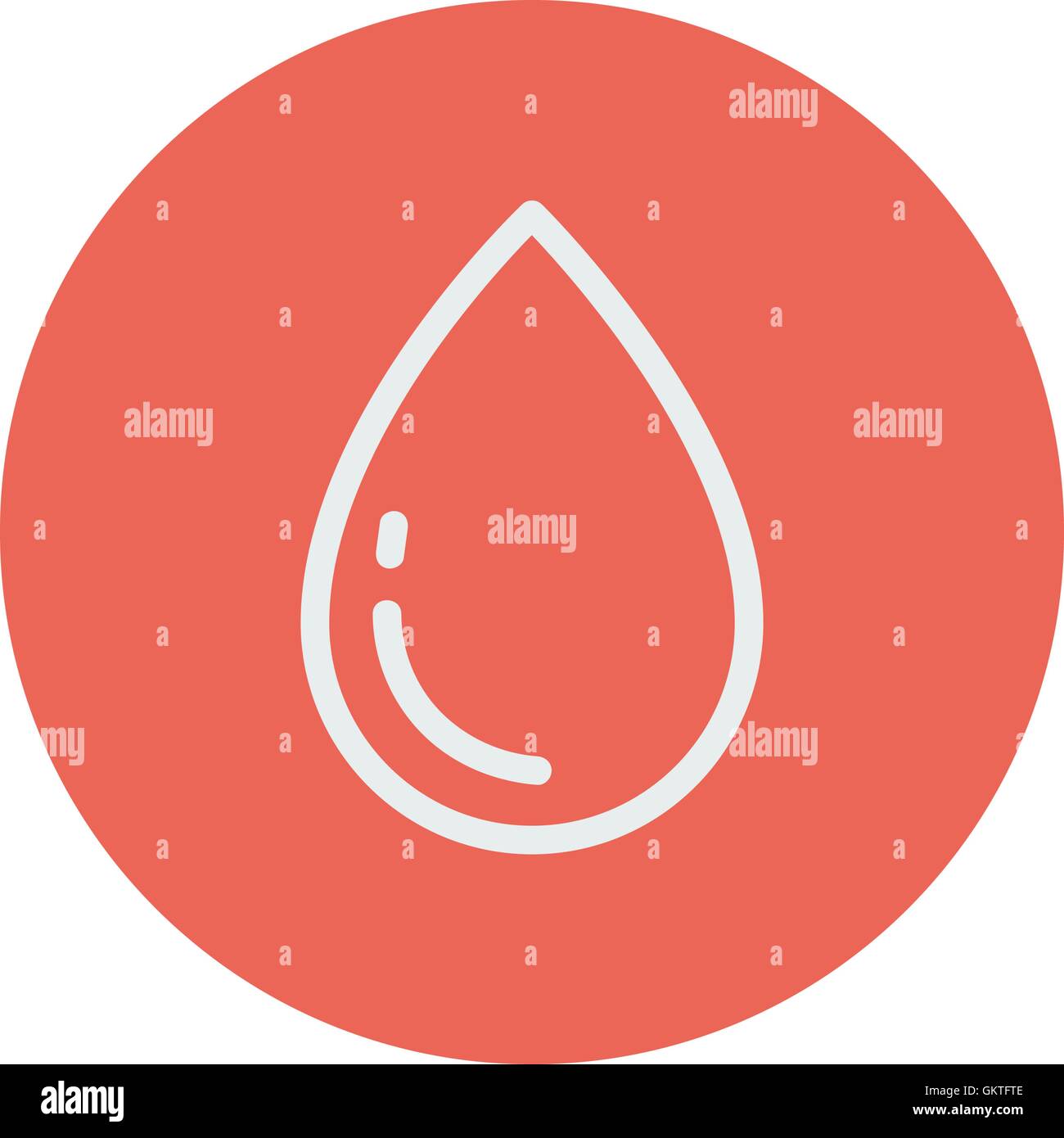 Blue line water drop icon hi-res stock photography and images - Alamy