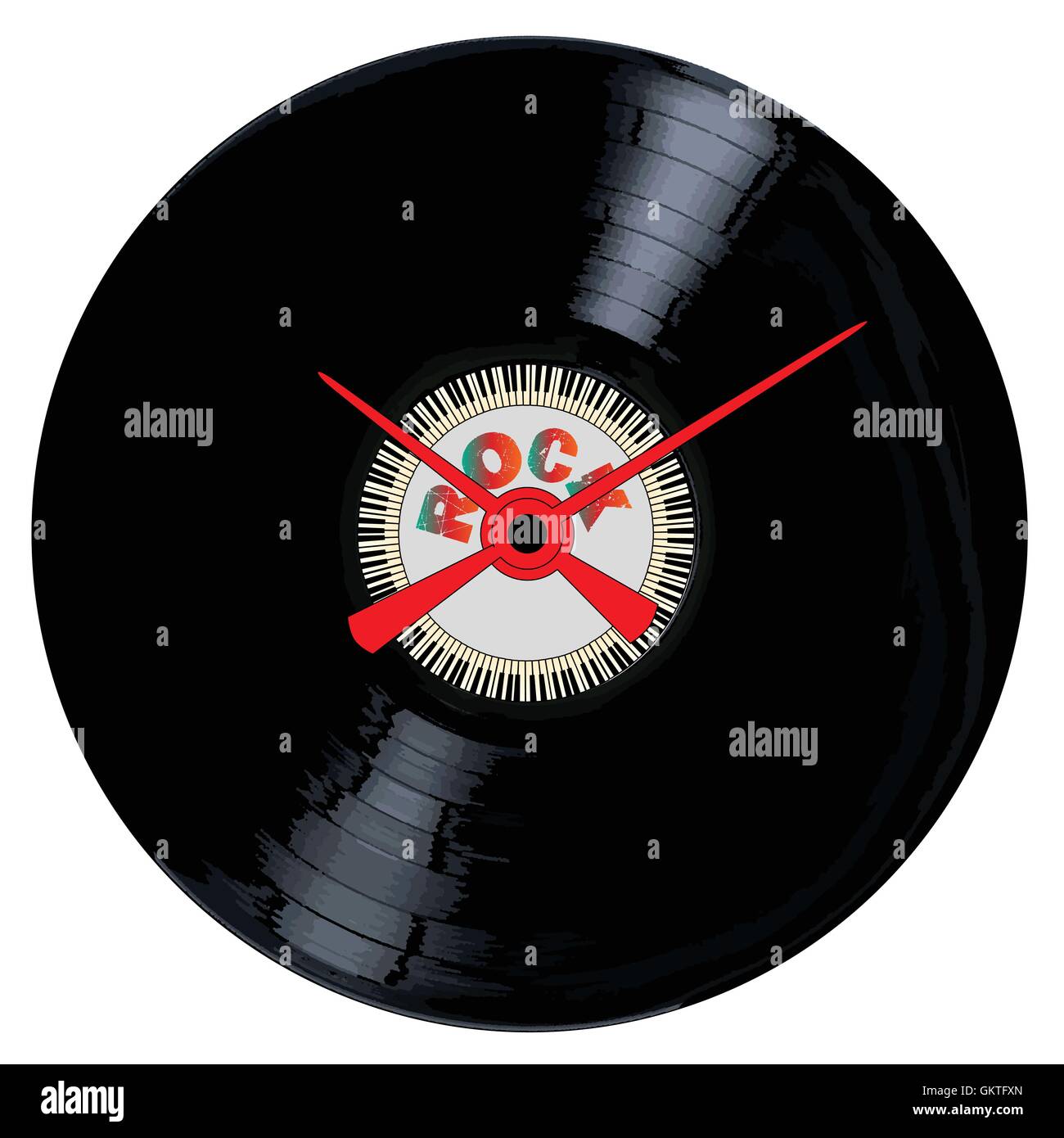 Long record player Stock Vector Images - Alamy