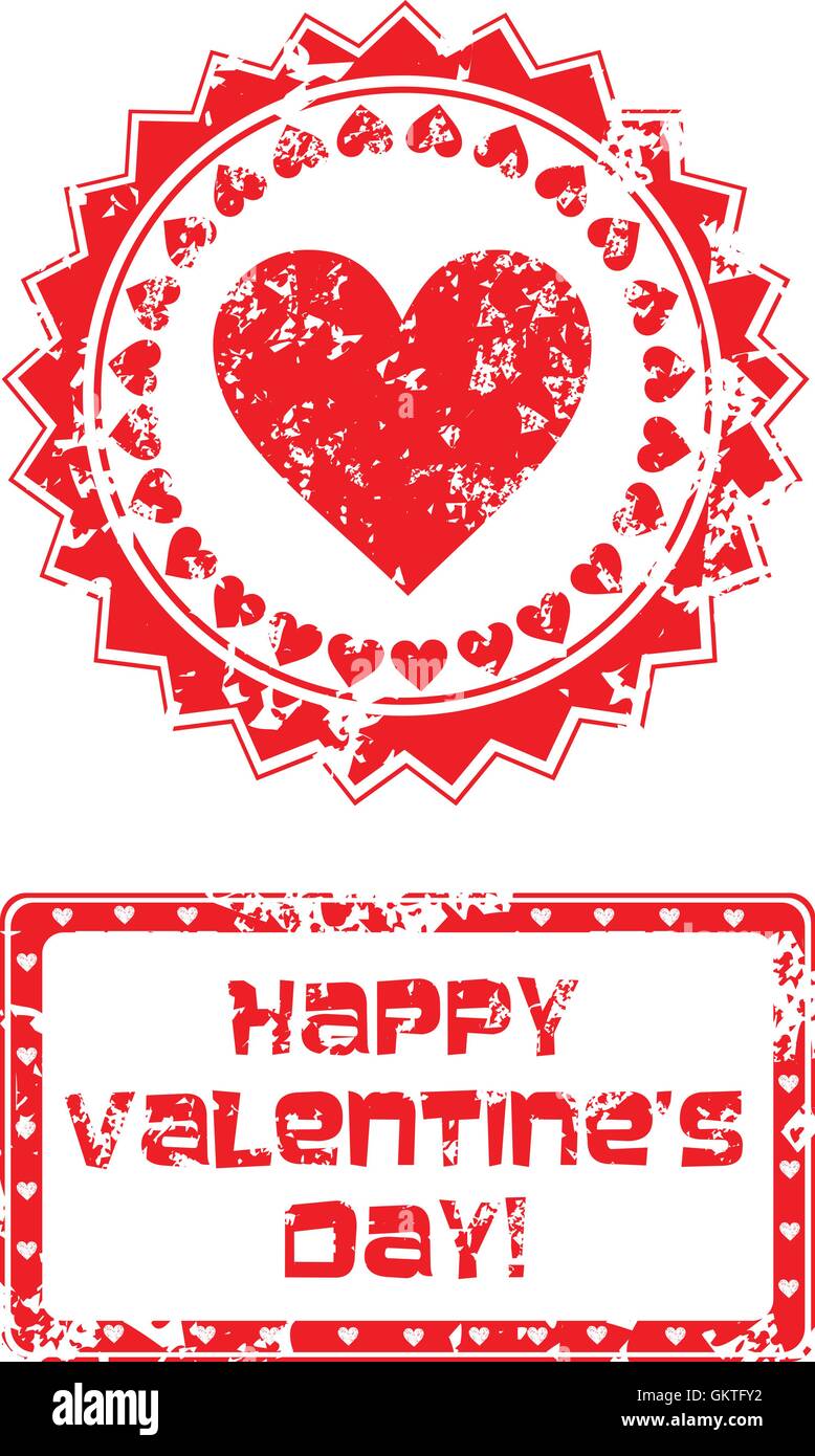 Valentines day stamp Stock Vector Image & Art - Alamy