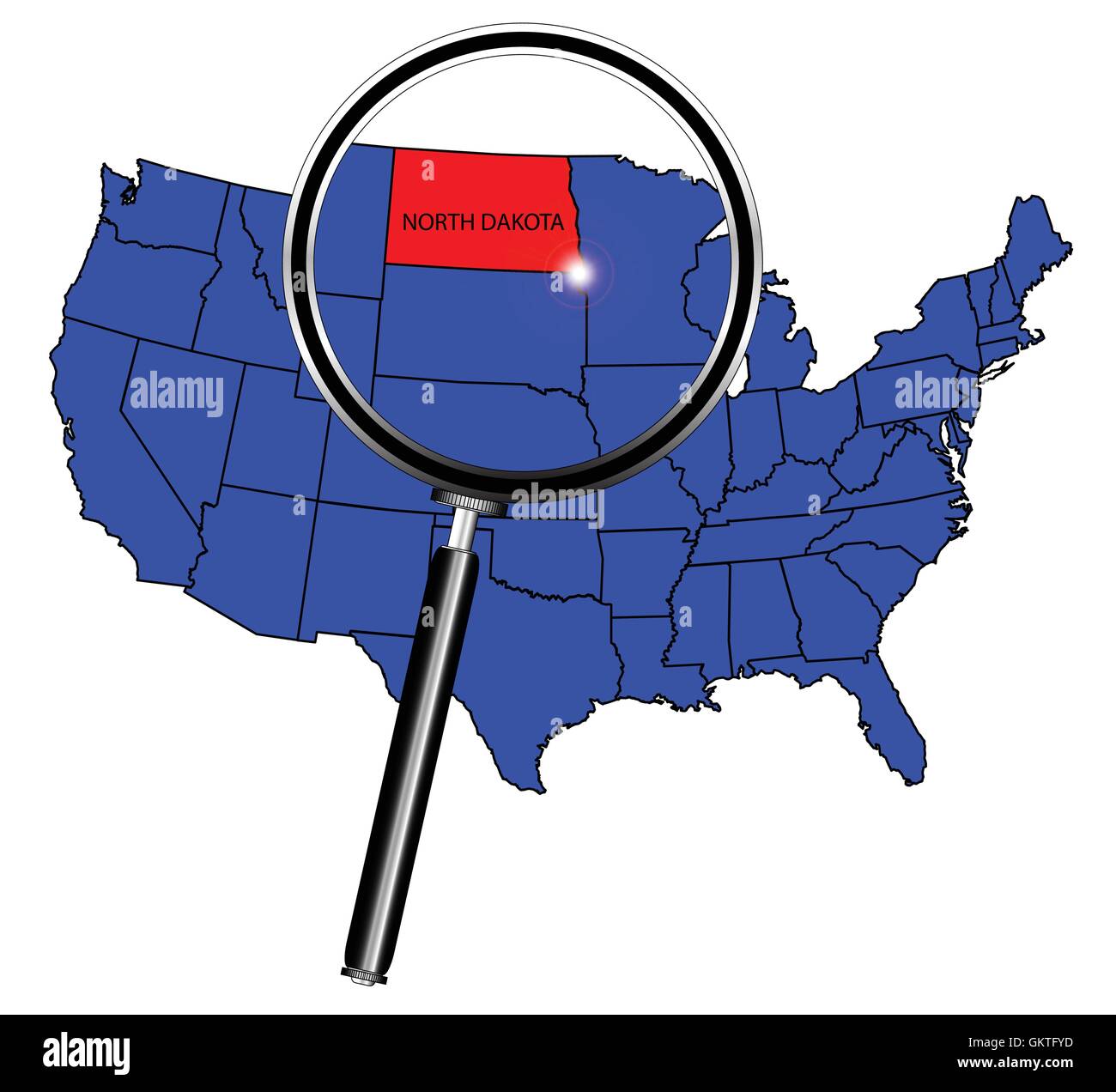 North dakota state map Stock Vector Images - Alamy