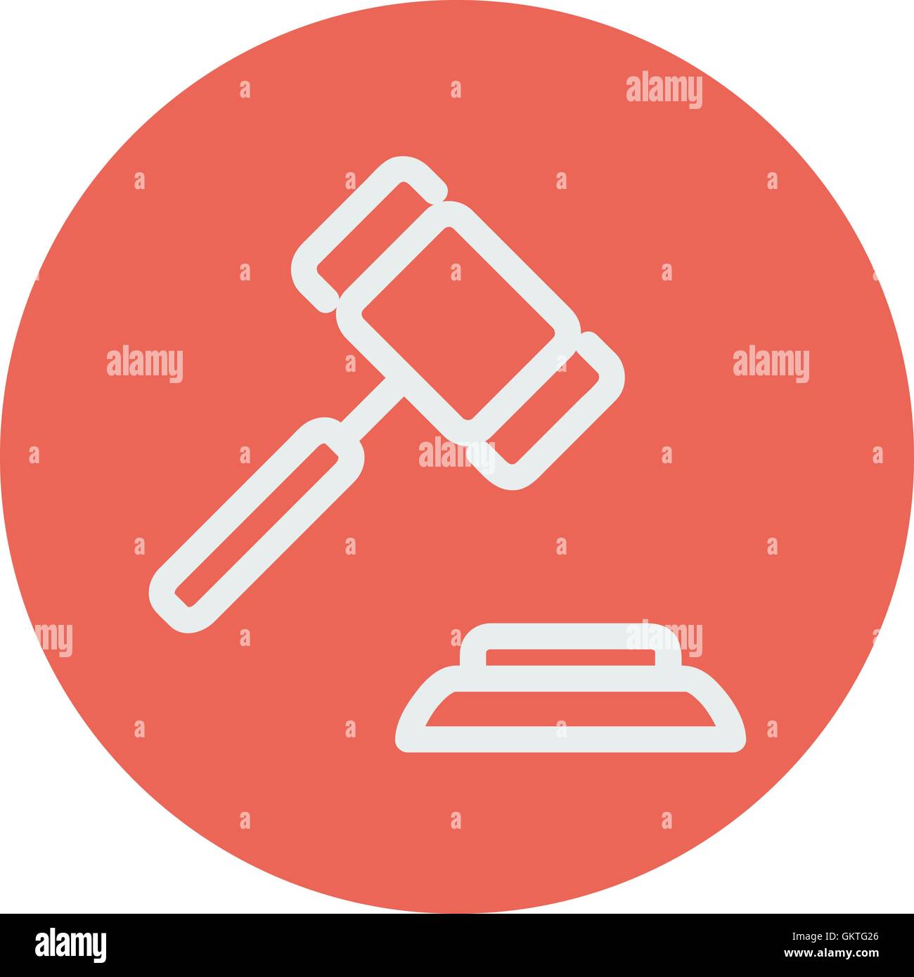 Gavel thin line icon Stock Vector Image & Art - Alamy