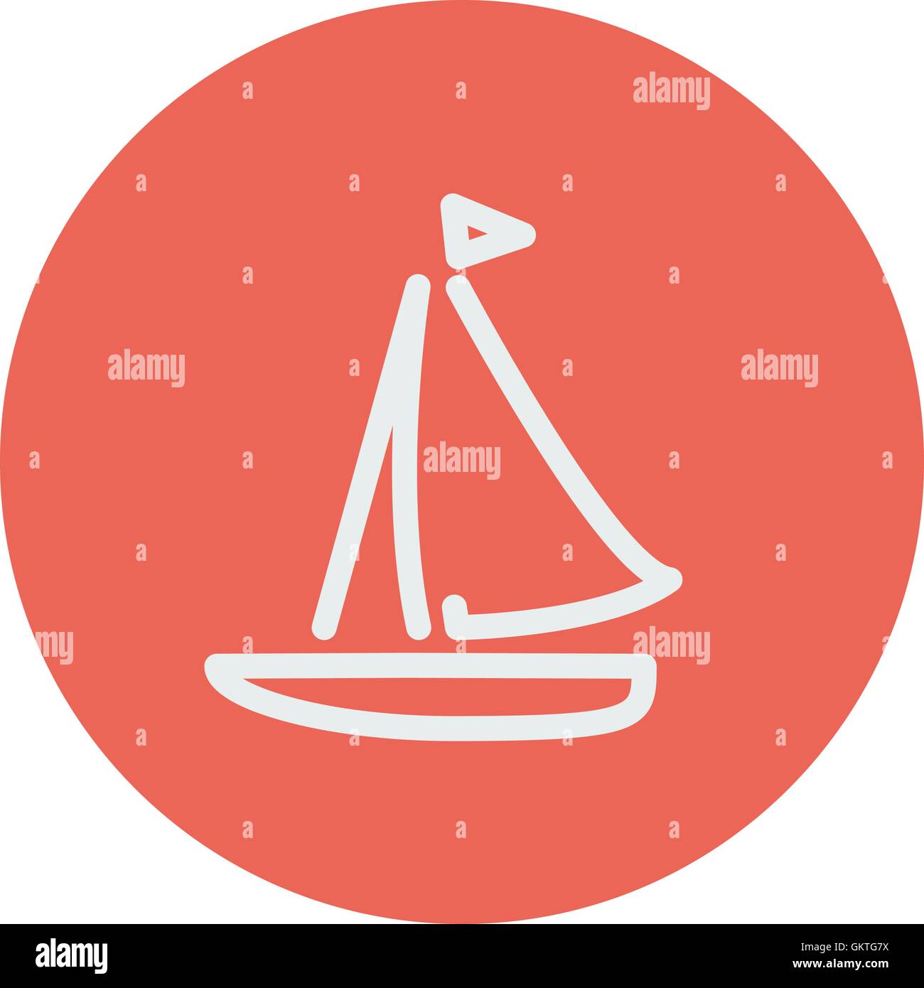 Sailboat thin line icon Stock Vector Image & Art - Alamy