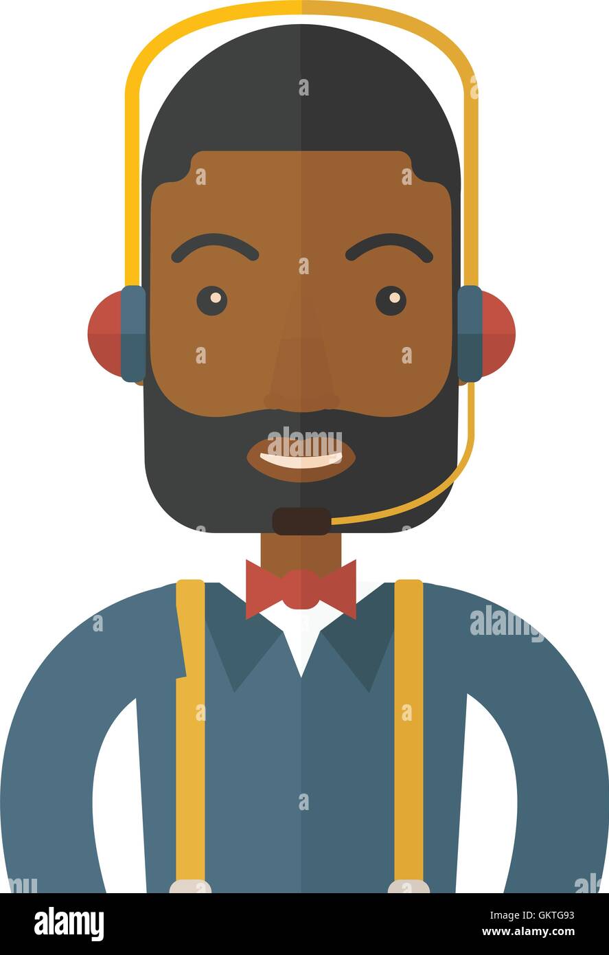 Operator man in headset Stock Vector Image & Art - Alamy
