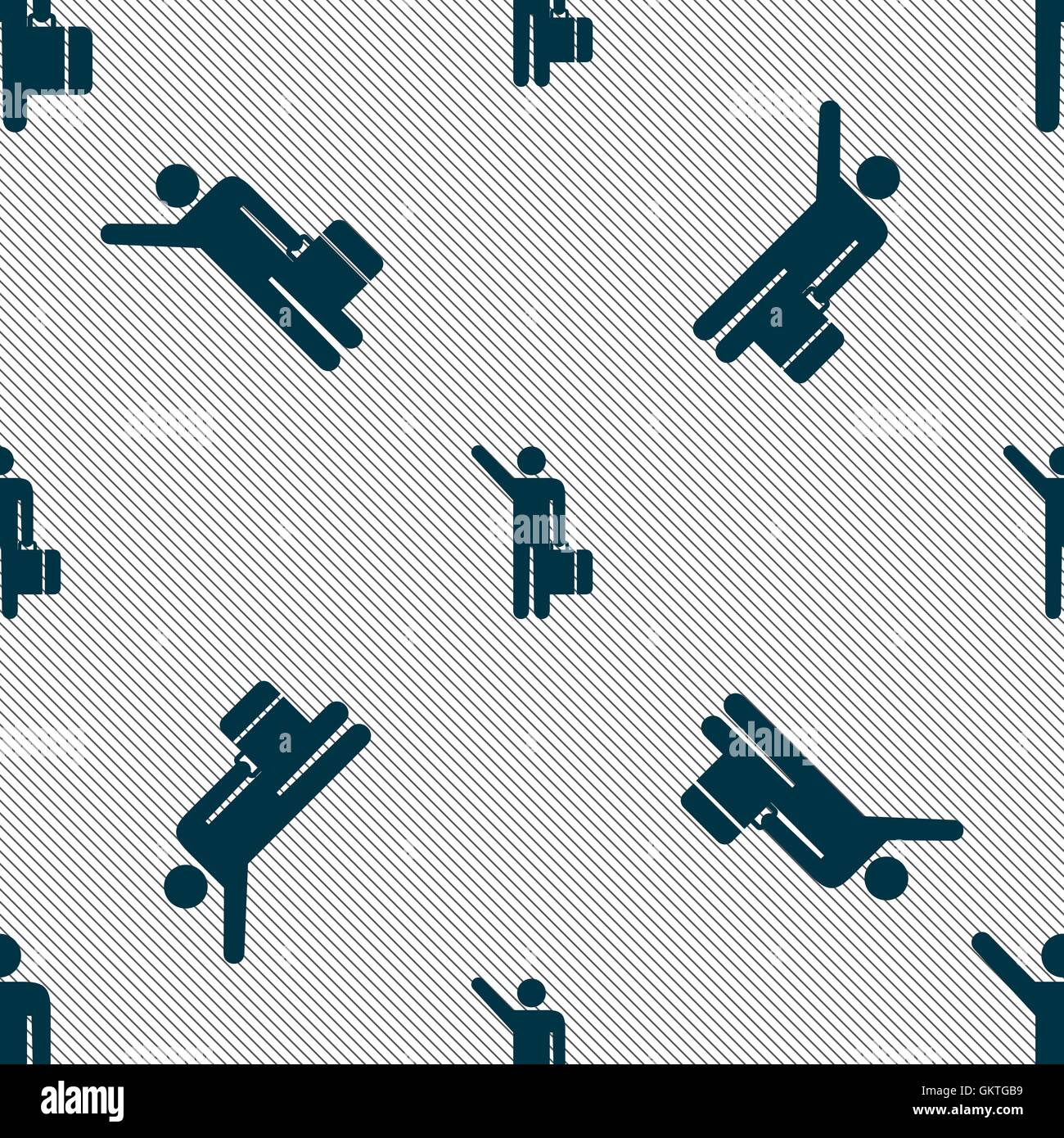 tourist icon sign. Seamless pattern with geometric texture. Vector ...