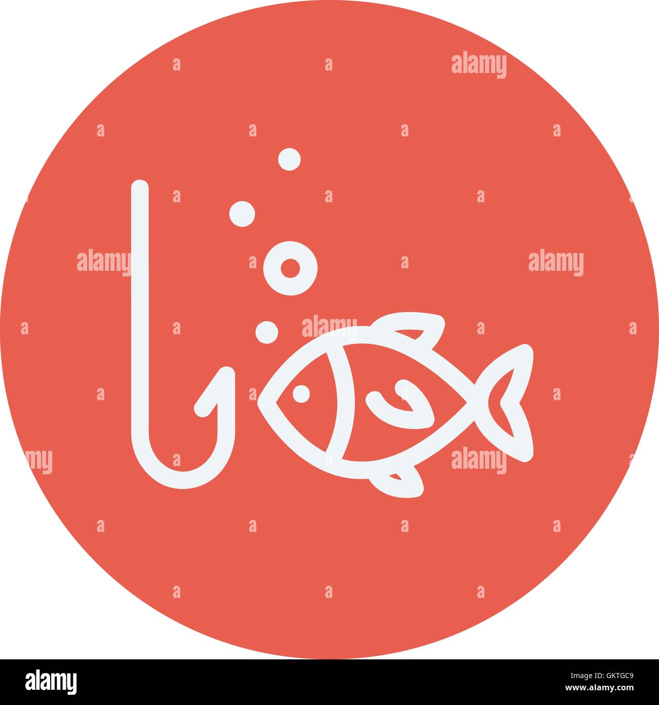 White fishing hook icon isolated Stock Vector Images - Alamy