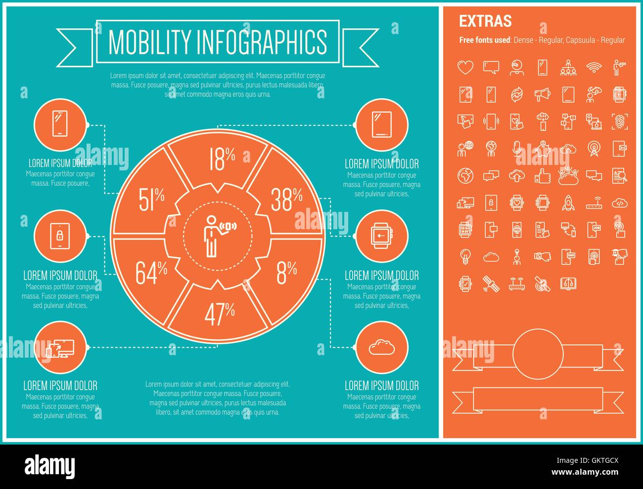 Mobility Line Design Infographic Template Stock Vector Image & Art - Alamy