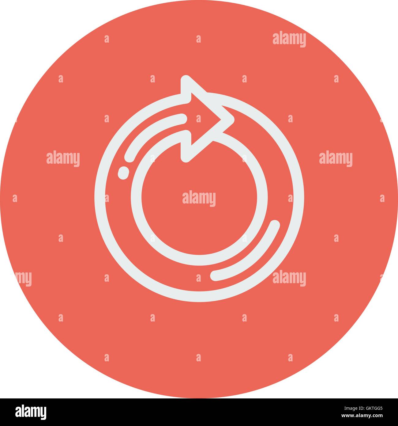 Circular arrow thin line icon Stock Vector Image & Art - Alamy