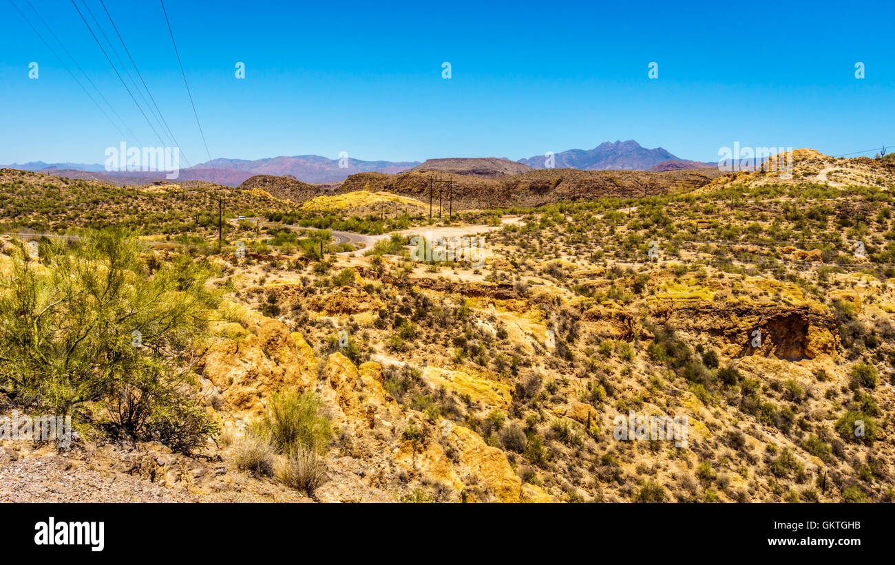 Desert along dirt road trail hi-res stock photography and images - Alamy